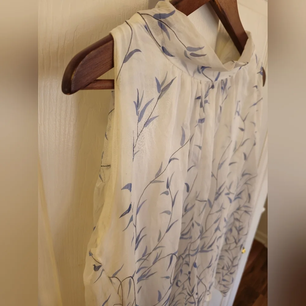 Elena Baldi | Tops | Elena Baldi Italy 0 Silk Sleeveless Top Tie Back ...